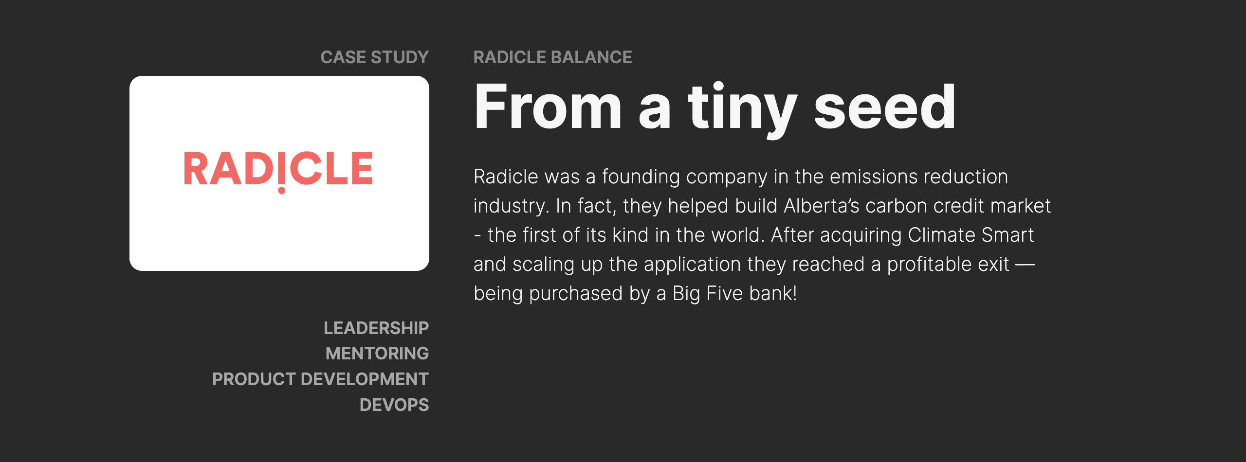 Radicle Balance – From a tiny seed – A case study – Netsign